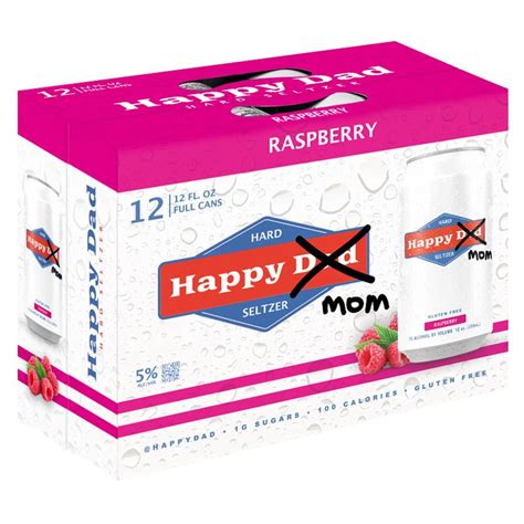 Happy Dad Hard Seltzer Happy Mom Raspberry 12 Pack