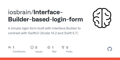 github iosbrain interface builder based login form a simple login