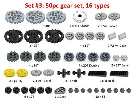 Lego Technic Gear Or Axle Set Mindstorms Ev3 Robotic Power Functions