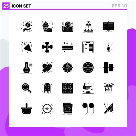 Ensemble De 25 Symboles Dicônes Dinterface Utilisateur Modernes Signes Pour Lorganisation De