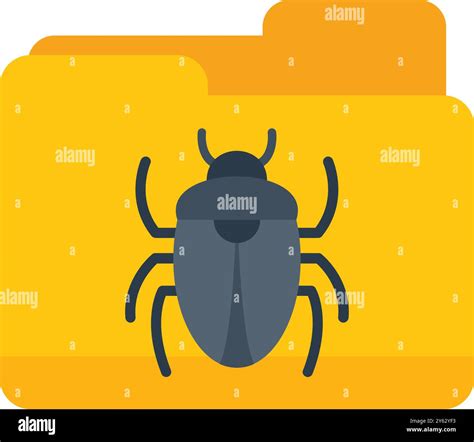 Computer Bug Is Infecting Important Files And Folders Stock Vector Image And Art Alamy