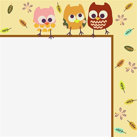 Cute Owl Borders And Frames