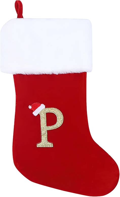 Christmas Stockings Personalized Alphabet Letter Christmas Stocking