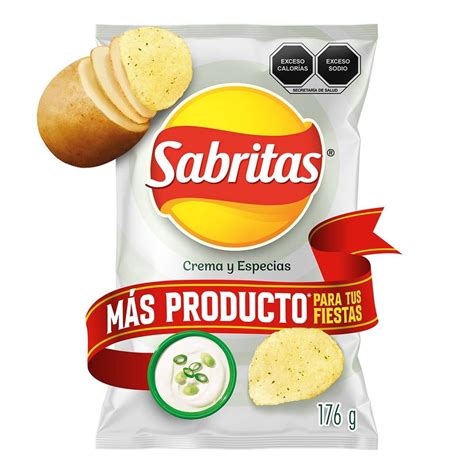 Papas Fritas Sabritas Crema Y Especias 176 G Walmart En Línea