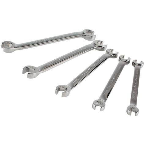 Craftsman 5 Piece Set 6 Point Metric Flare Nut Open End Wrench Set At