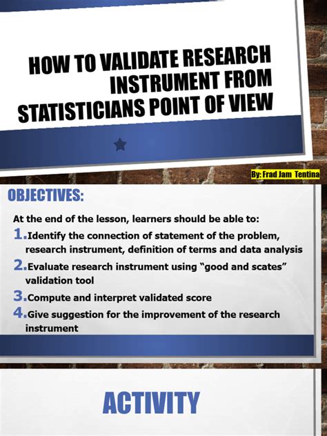 How To Validate Research Instrument Pdf Statistics Statistical Theory