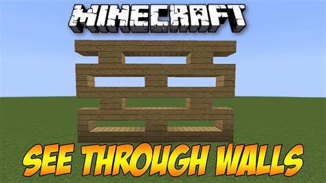 Minecraft See Through Walls Tutorial Youtube