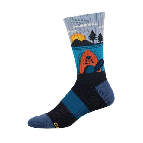 Mens Compass Wool Kayak At Sunrise Socks Socksmith Canada Inc
