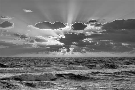 Ocean Black And White Sketch The Sea