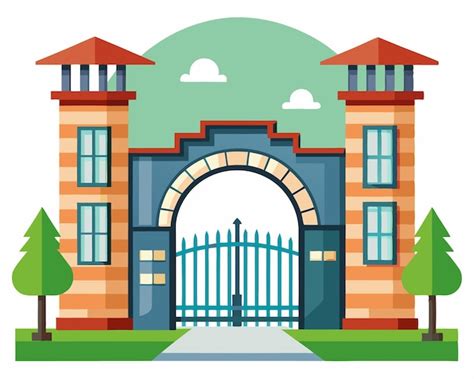 School Gates Cartoon Images Free Download On Freepik