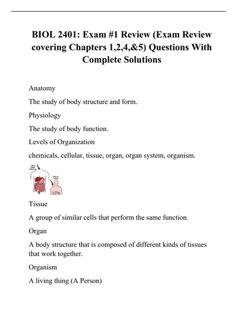 Biol 2401 Exam 1 Review Exam Review Covering Chapters 124and5