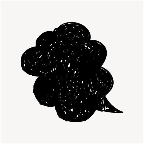 Abstract Black Scribble Speech Bubble Free Photo Illustration Rawpixel