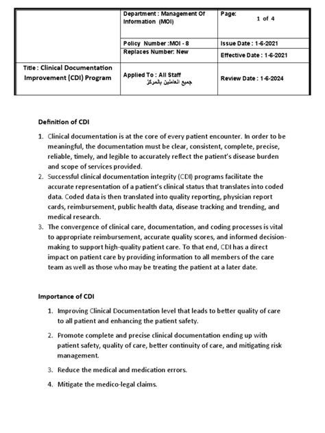 Clinical Documentation Improvement Program Pdf Medical Diagnosis