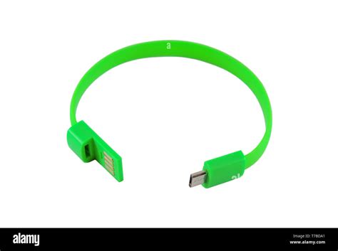 Silicone USB Adapter For The Mobile Telephone On A White Stock Photo Alamy