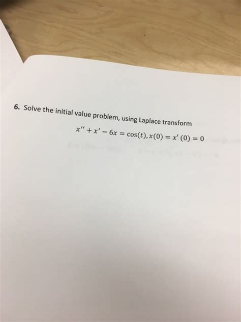 Solved Solve The Initial Value Problem Using Laplace