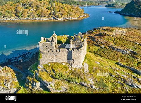 Castle Tioram Loch Moidart Lochaber Scotland The Ruins On A Small Tidal