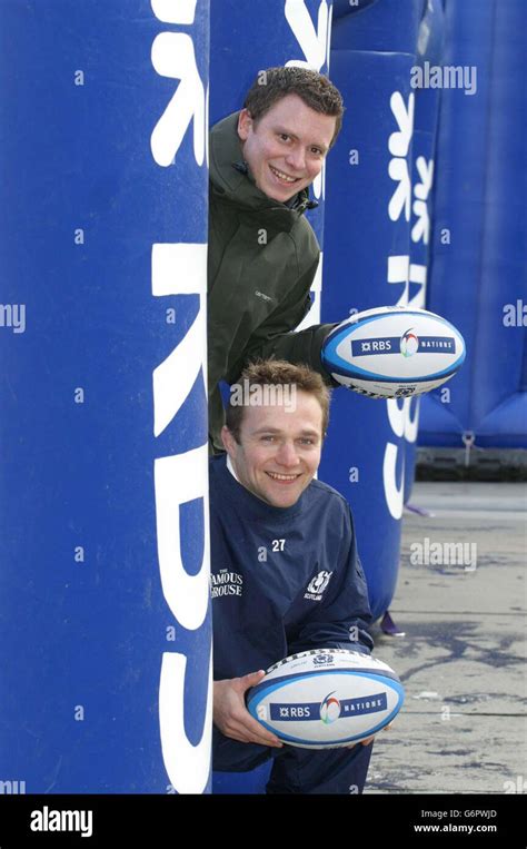 Scotlands Rugby Star Graeme Beveridge Pictured With Ross Mccruden From