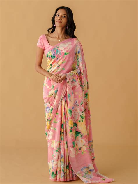 Printed Crepe Silk Saree
