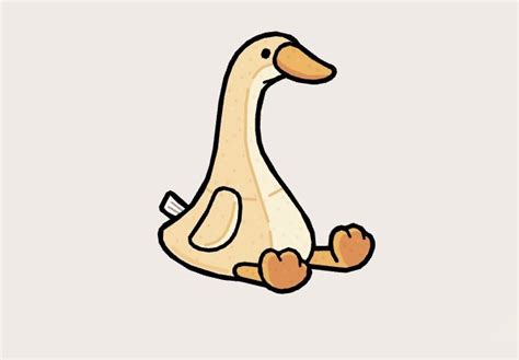 Cute Goose Drawing Simple Duck Overlay Derpy Duck Drawing Duck