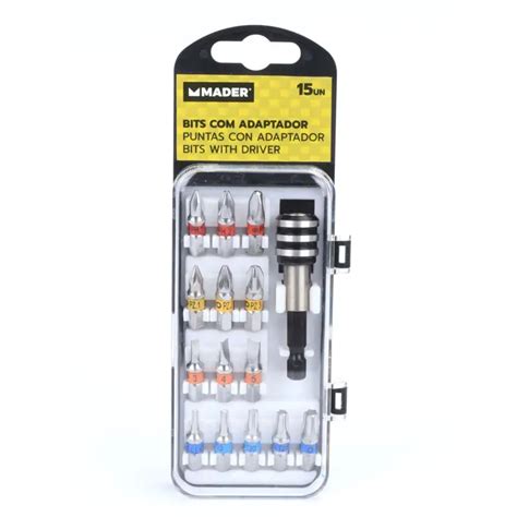 Bits Com Adaptador Crv 15un Mader Hand To Mader Hand Tools