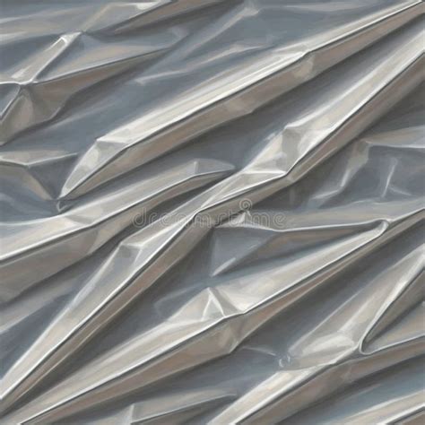 Crinkled Metallic Surface Resembling Aluminum Foil With Parallel