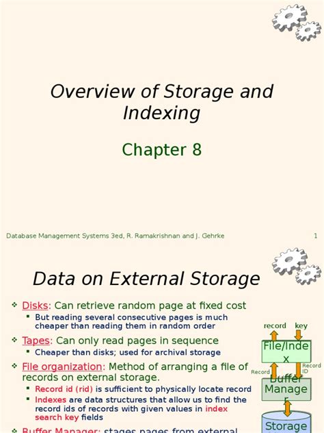 overview of storage and indexing database management systems 3ed r