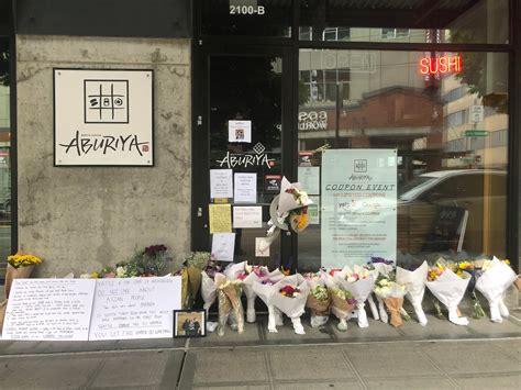 Memorial Vigil For Eina Kwon Owner Of Restaurant Pregnant Woman Murdered For No Reason In