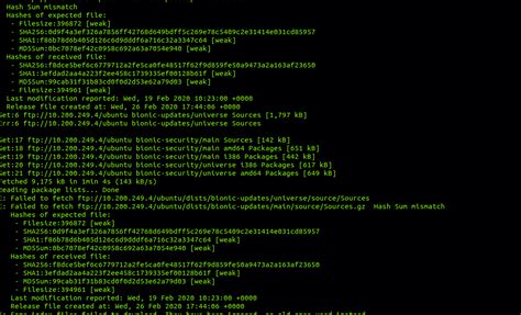 Ошибка Yum Hash Sum Mismatch в Ubuntu 2004 Блог о хостинге
