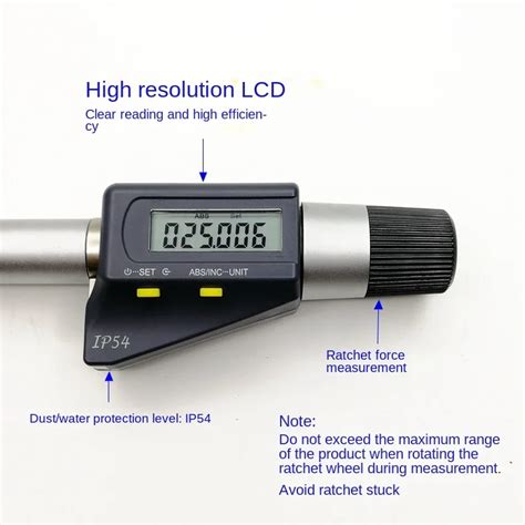 75 88mm Ring Gauge Micrometer With Digital Display Three Point Inner