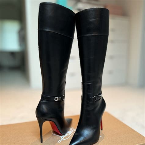 Christian Louboutin Lock Kate Botta Leather Knee Boot… Gem