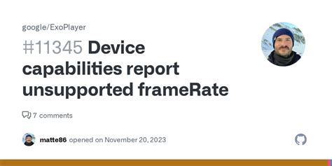 Device Capabilities Report Unsupported Framerate · Issue 11345