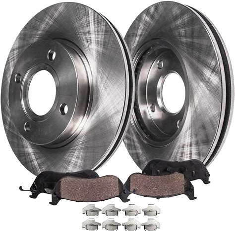 2017 Ford Fiesta 4pc Front Disc Rotors And Ceramic Brake Pads Kit