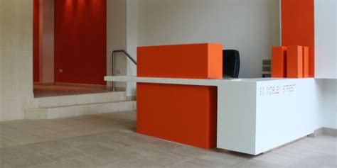 Reception Counters In Corian We Are Limitless Limited Office