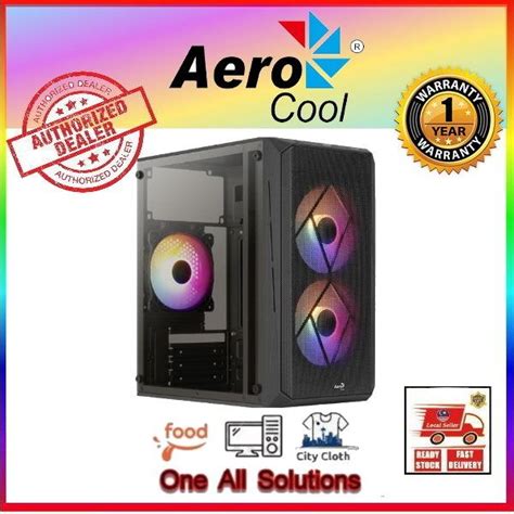 Aerocool CS-107 MINI TOWER Micro-ATX Casing With 3 FRGB Fans Included ...