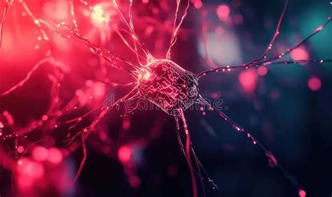 Neurons In Vibrant Colors Showcasing Intricate Connections And Glowing Synapses Representing