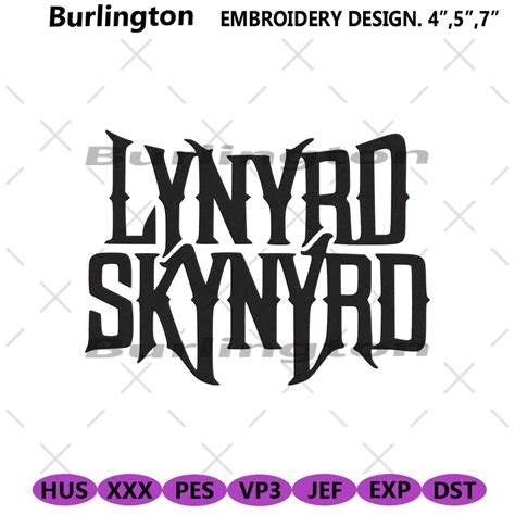 Lynyrd Skynyrd Logo Rock Band Embroidery Design Download Fil Inspire