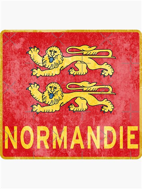 Normandie Normandy France Flag Sticker For Sale By Jjaart Redbubble