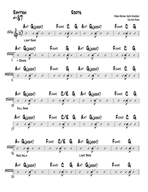 Roots Live Sheet Music Pdf Central Live Praisecharts