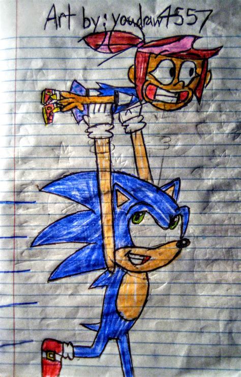 Dashing With Sonic By Youdraw4557 On Deviantart