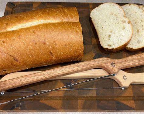 Bread Bow Knife With Additional Blade Original Oak Wood Bow Bread