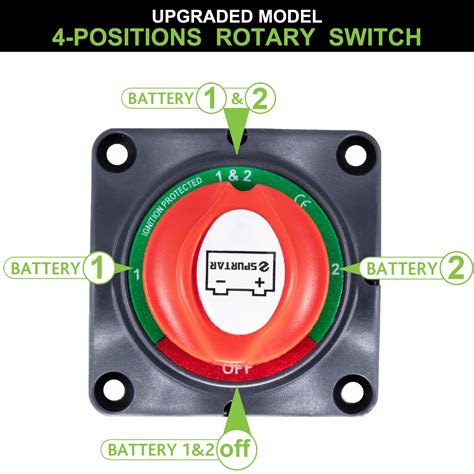 Car Battery Disconnect Switch 12v 24v 48v 1 2 Both Off