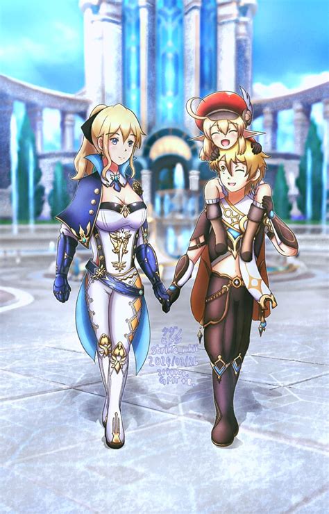 Genshin Impact Fanart Strolling Along In Fontaine Finished
