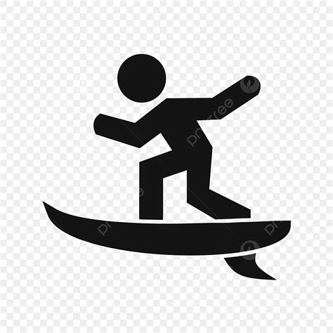 Black And White Surfer Clipart