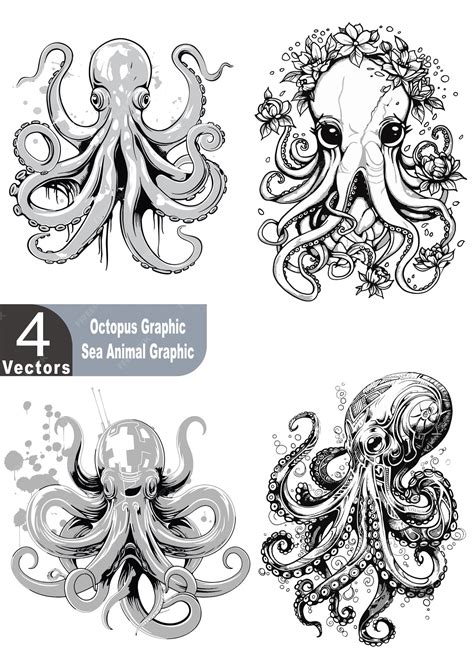 Octopus Garphic Octopus Design Tshirt Graphic Vibrant Graphic Graphic