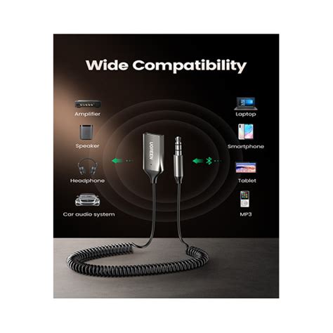 UGREEN CM309 (70601) Bluetooth Car Receiver Aux with Mic Price in BD