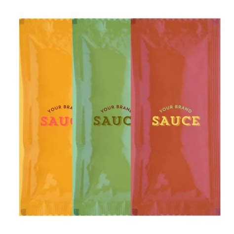 Printed Glossy Sauce Sachets Fda Approved Packaging Size 7gm At Best