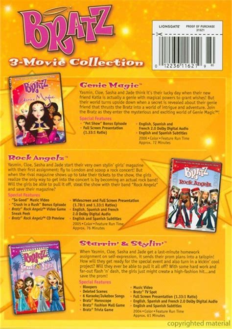 Bratz 3 Movie Collection Fashion Bracelets Dvd Dvd Empire