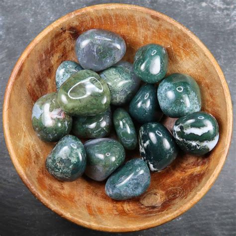 Tumbled Moss Agate Buy Moss Agate Tumblestones Crystal Healing