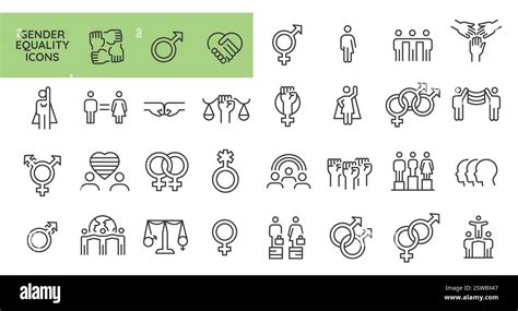 Gender Equality Icon Set Stock Vector Image And Art Alamy