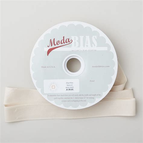 Bella Solid Bias Binding 20 Yard Spool Natural